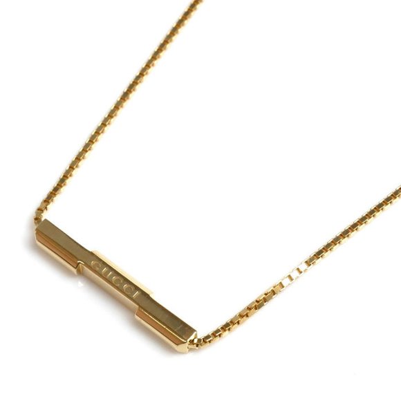Gucci | Jewelry | Gucci K8yg Yellow Gold Link To Love Bar Necklace ...